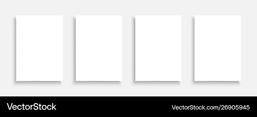 Collection white isolated empty Royalty Free Vector Image