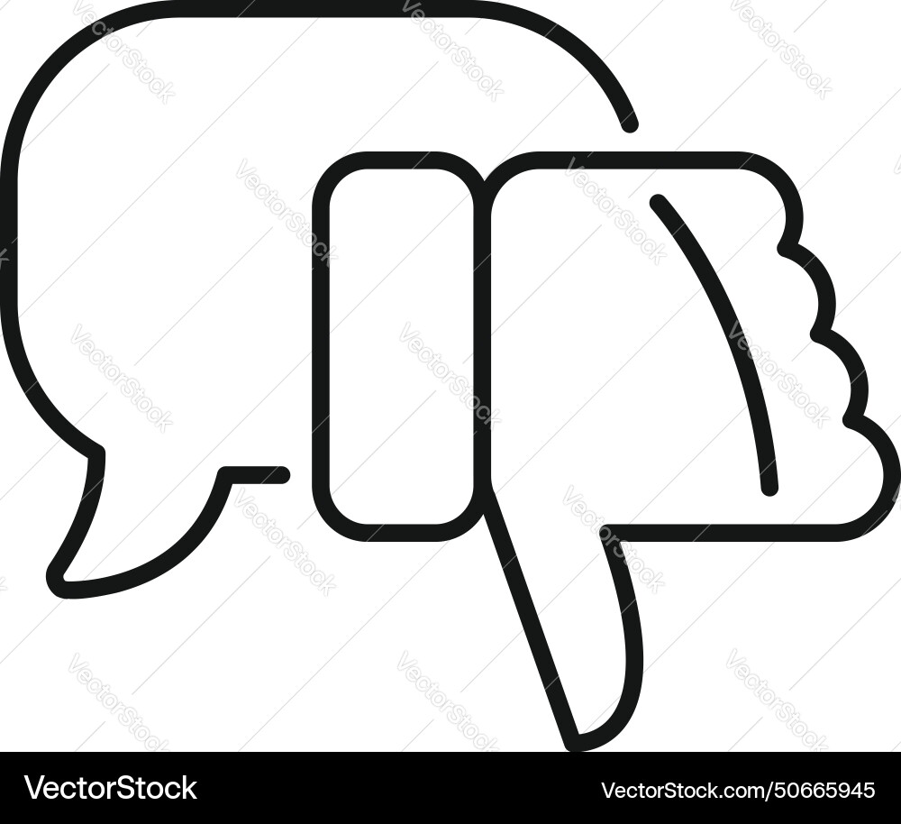 Critical message thinking icon outline Royalty Free Vector