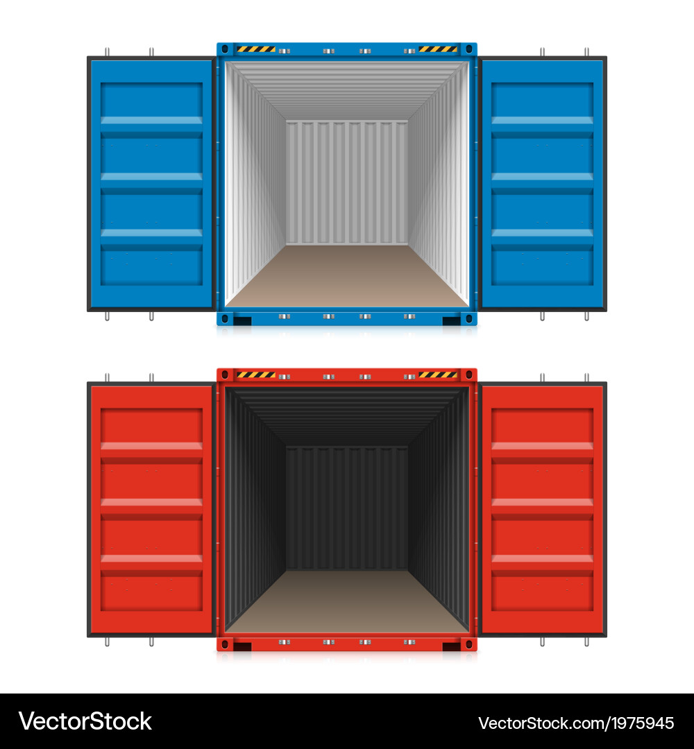 Freight shipping open cargo containers Royalty Free Vector