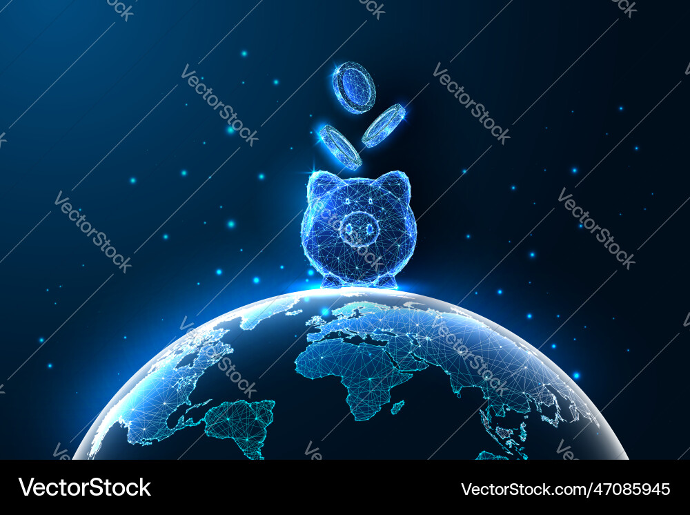 Global financial growth and prosperity concept Vector Image