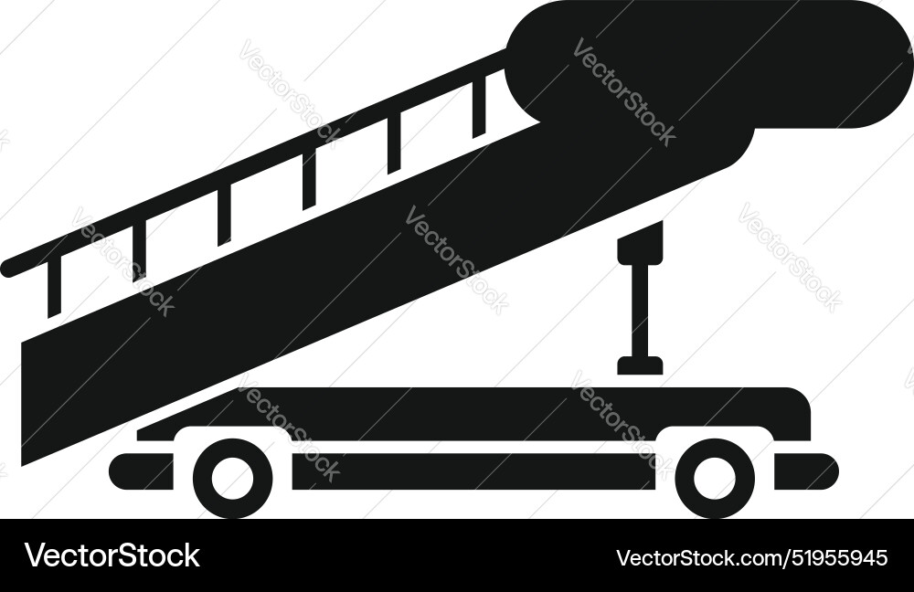 Mobile airport passenger boarding bridge Vector Image