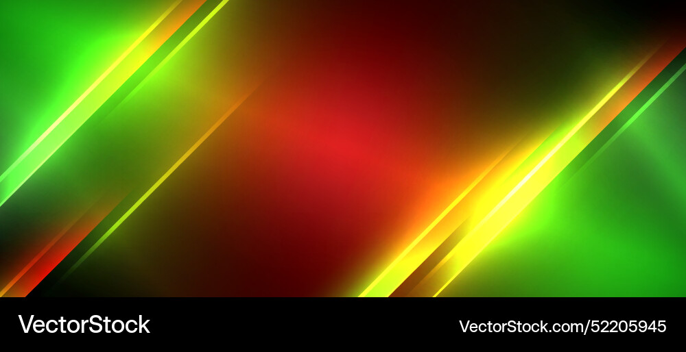 Neon dynamic diagonal light rays background Vector Image