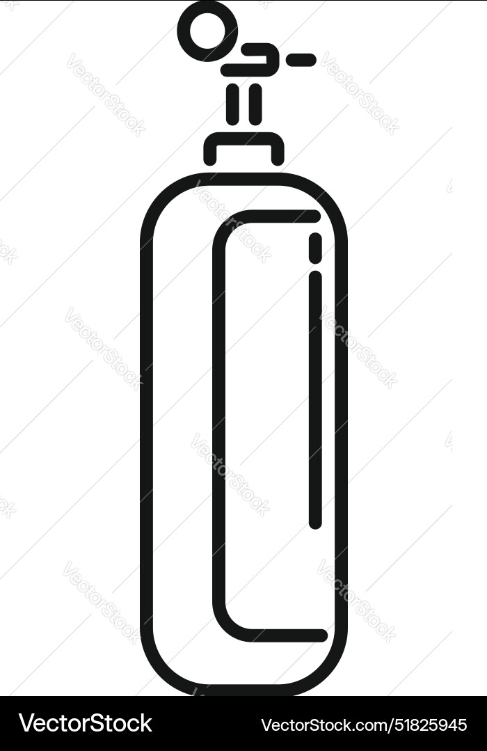 Oxygen cylinder icon representing medical oxygen Vector Image