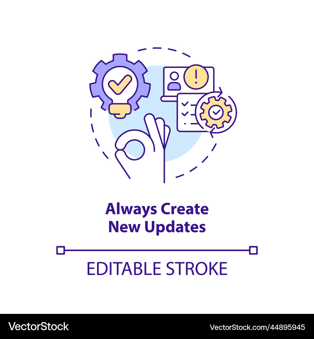 Update Management Concept Icon Royalty Free Vector Image