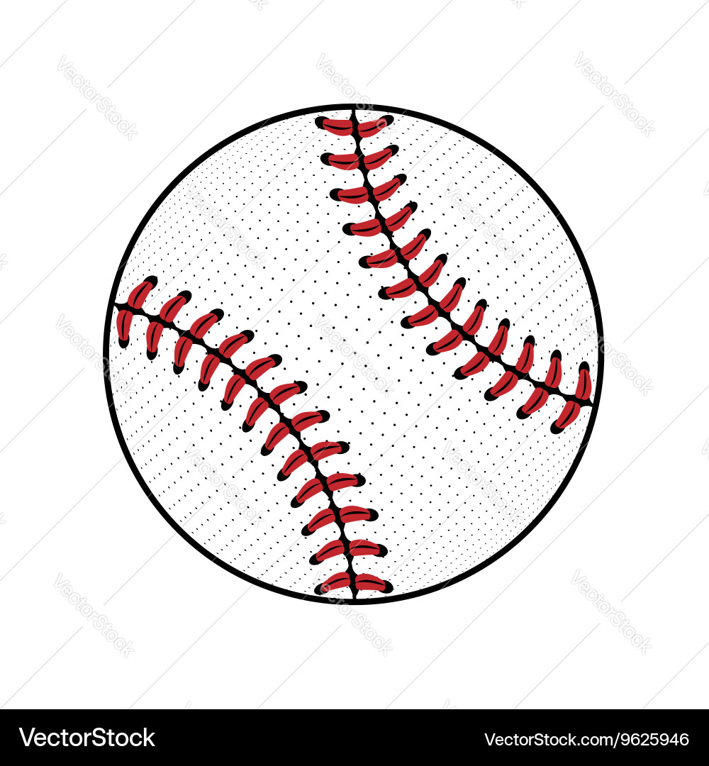 Baseball ball sign colored Royalty Free Vector Image