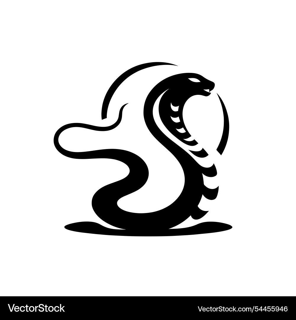 Cobra snake logo design Royalty Free Vector Image
