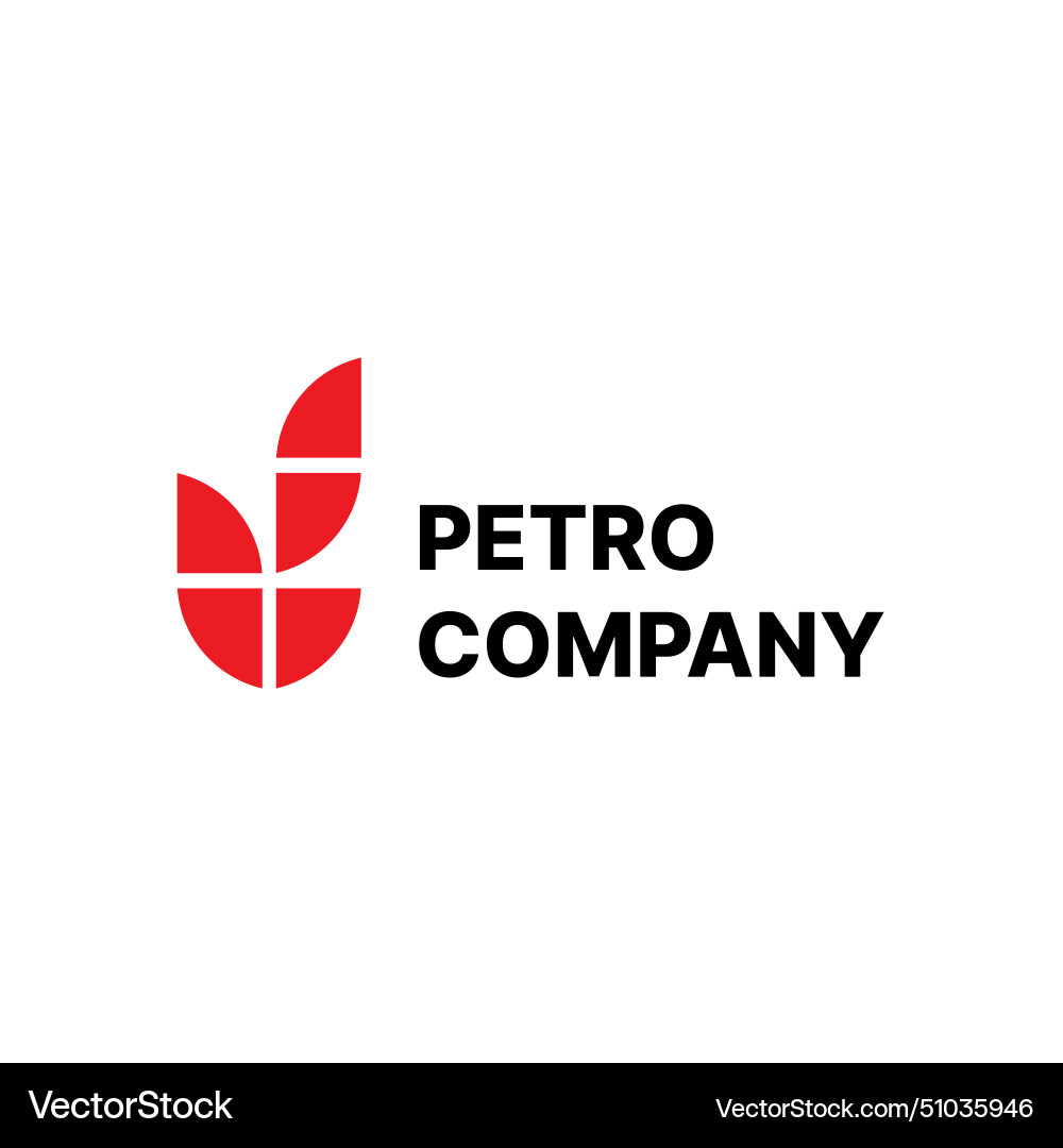 Gas fire petrol energy logo Royalty Free Vector Image