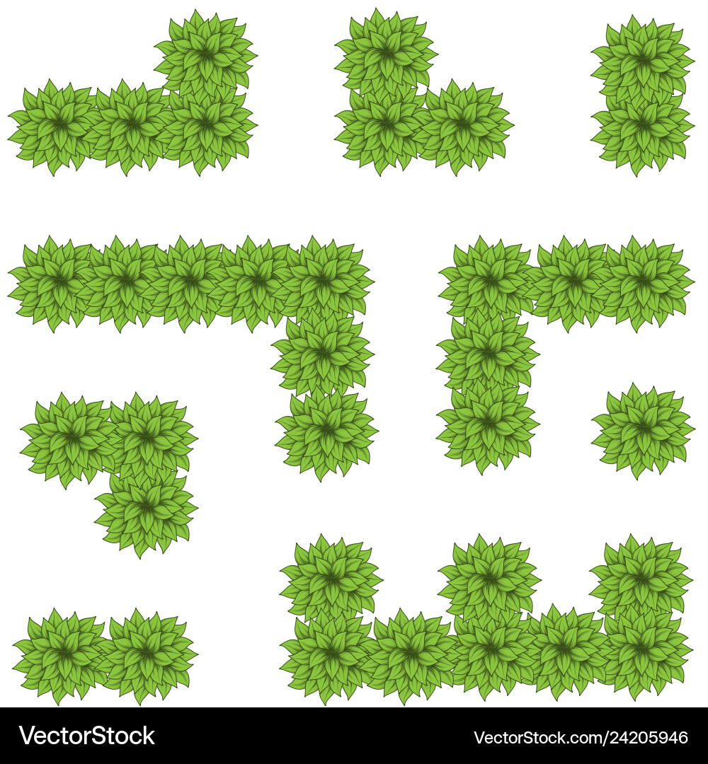 Green leaves maze Royalty Free Vector Image - VectorStock