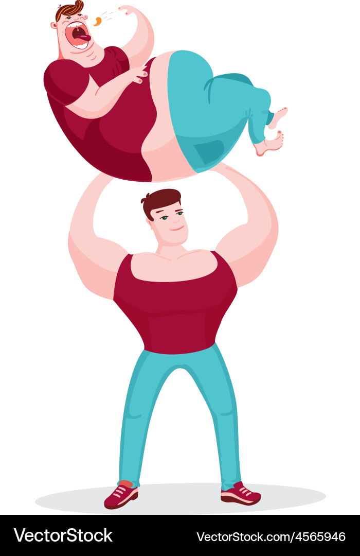 Heavy training Royalty Free Vector Image - VectorStock