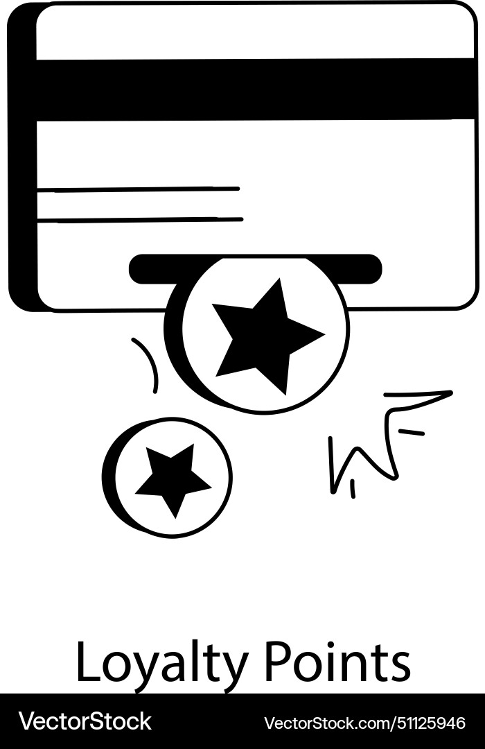 Loyalty points Royalty Free Vector Image - VectorStock