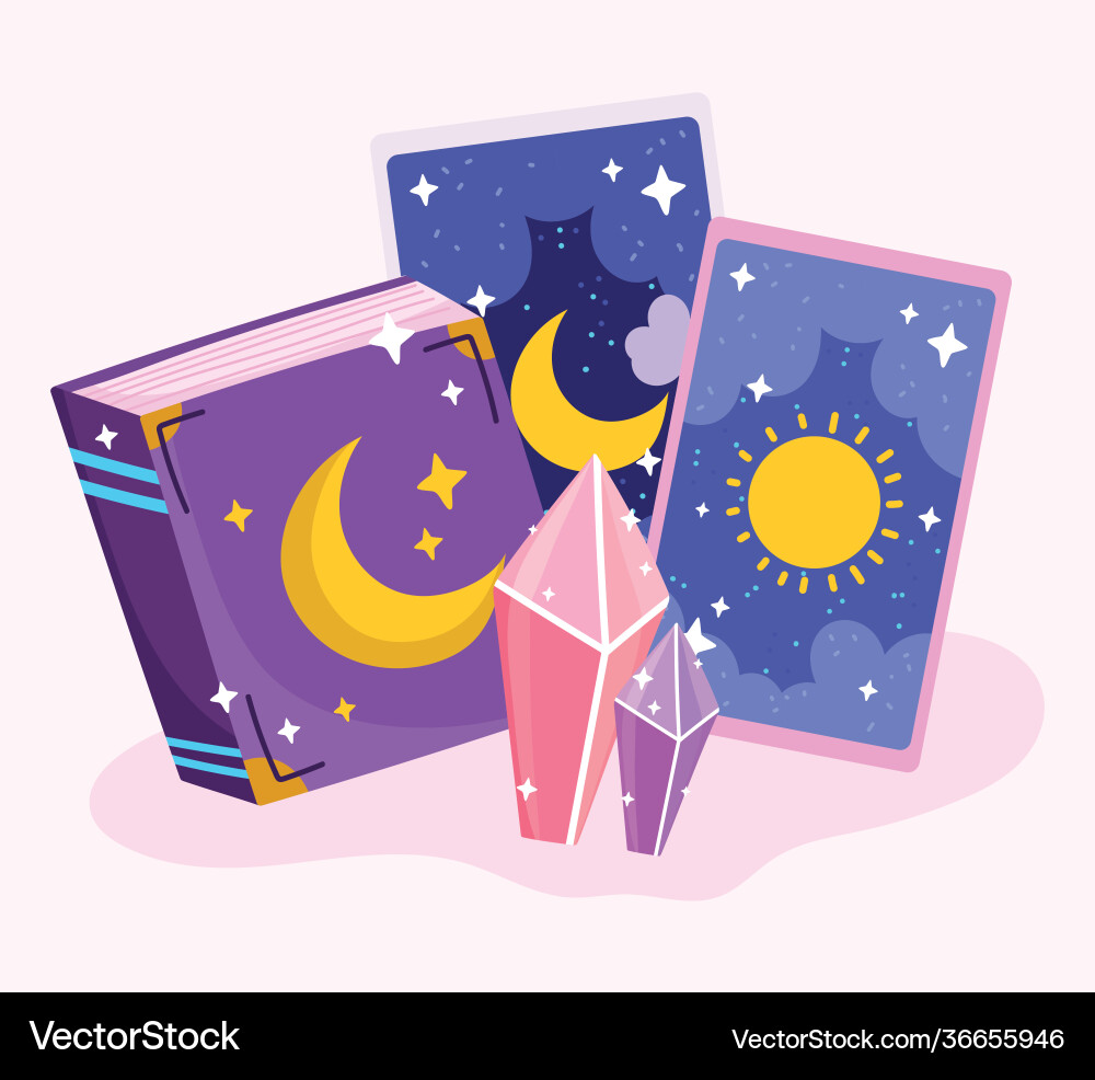 Magic prediction tarot Royalty Free Vector Image