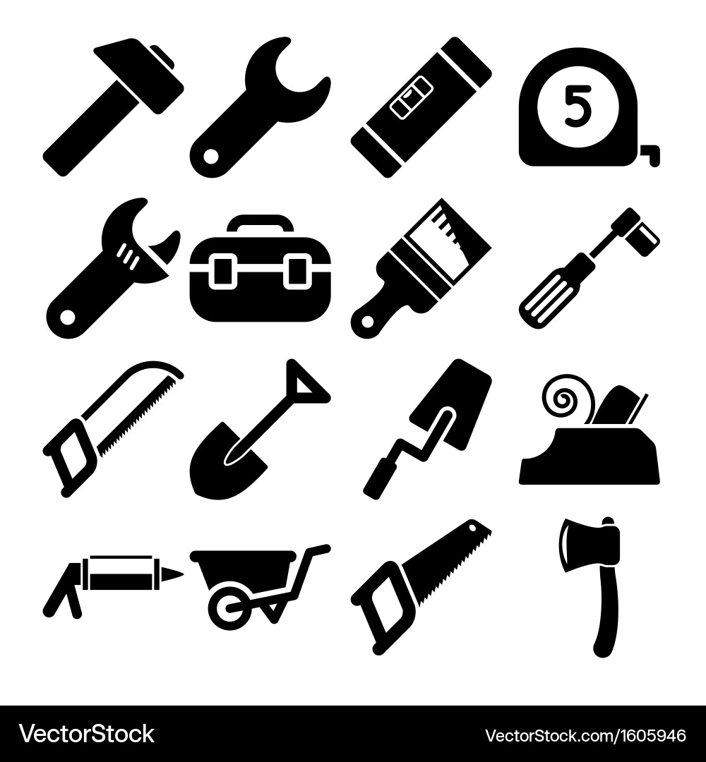 Tools icons Royalty Free Vector Image - VectorStock