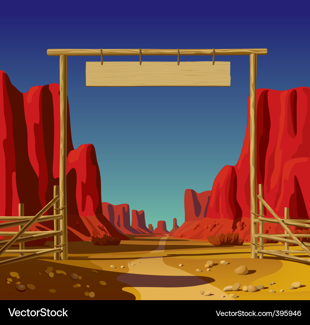 Wild west Royalty Free Vector Image - VectorStock