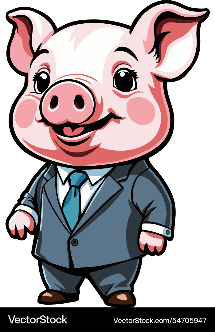 Business pig Royalty Free Vector Image - VectorStock