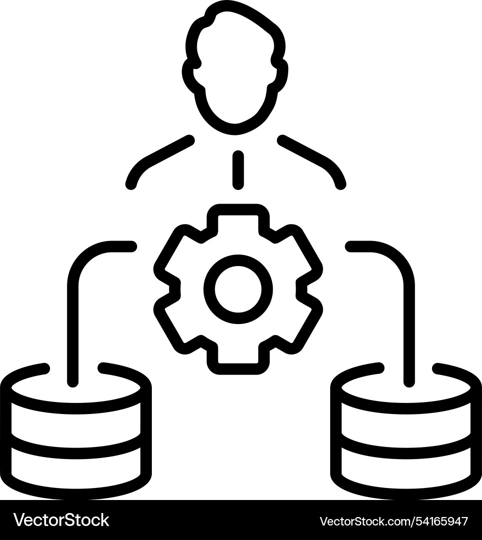 Database admin Royalty Free Vector Image - VectorStock