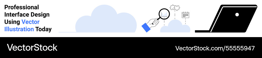 Digital analysis concept with magnifying glass Vector Image