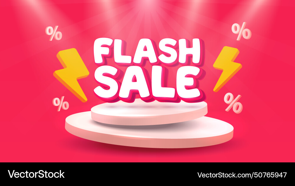 Flash sale event big offer poster label Royalty Free Vector