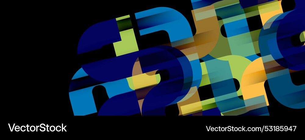 Lines abstract letter style design background Vector Image