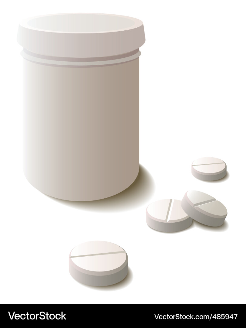 Pills in Jar Royalty Free Vector Image - VectorStock