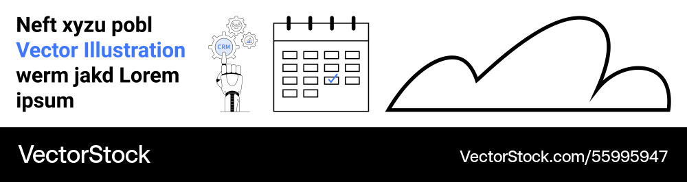 Robotic hand generating idea calendar planning Vector Image