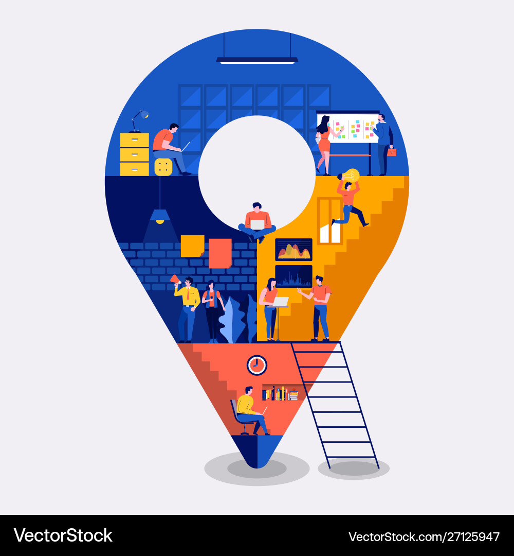 Workingspace create location Royalty Free Vector Image