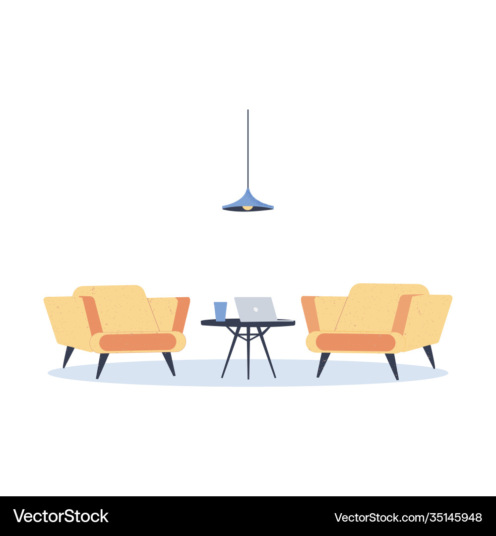 Creative workplace open space working center Vector Image