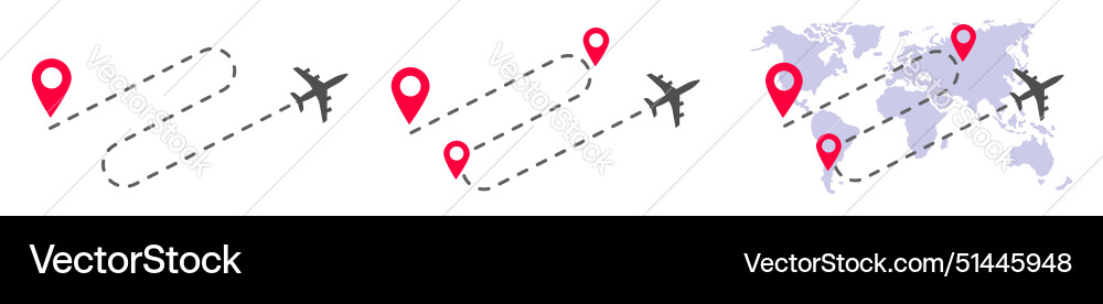 Plane global worldwide transportation icon Vector Image