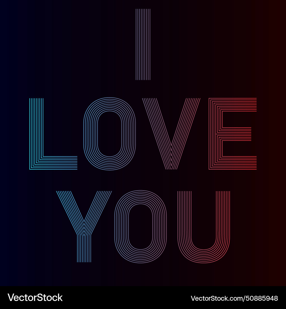 Poster i love you Royalty Free Vector Image - VectorStock