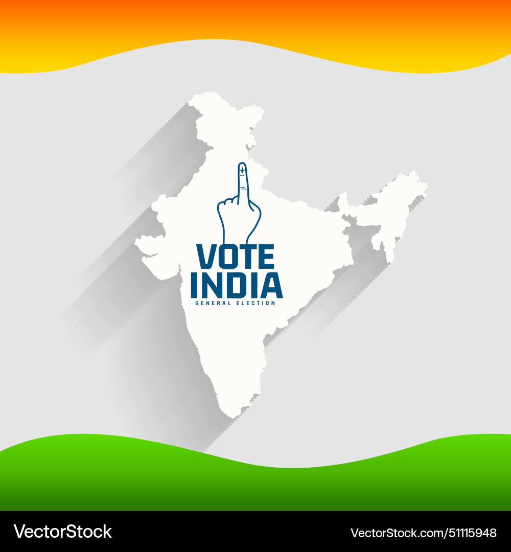 Vote for indian general election background Vector Image