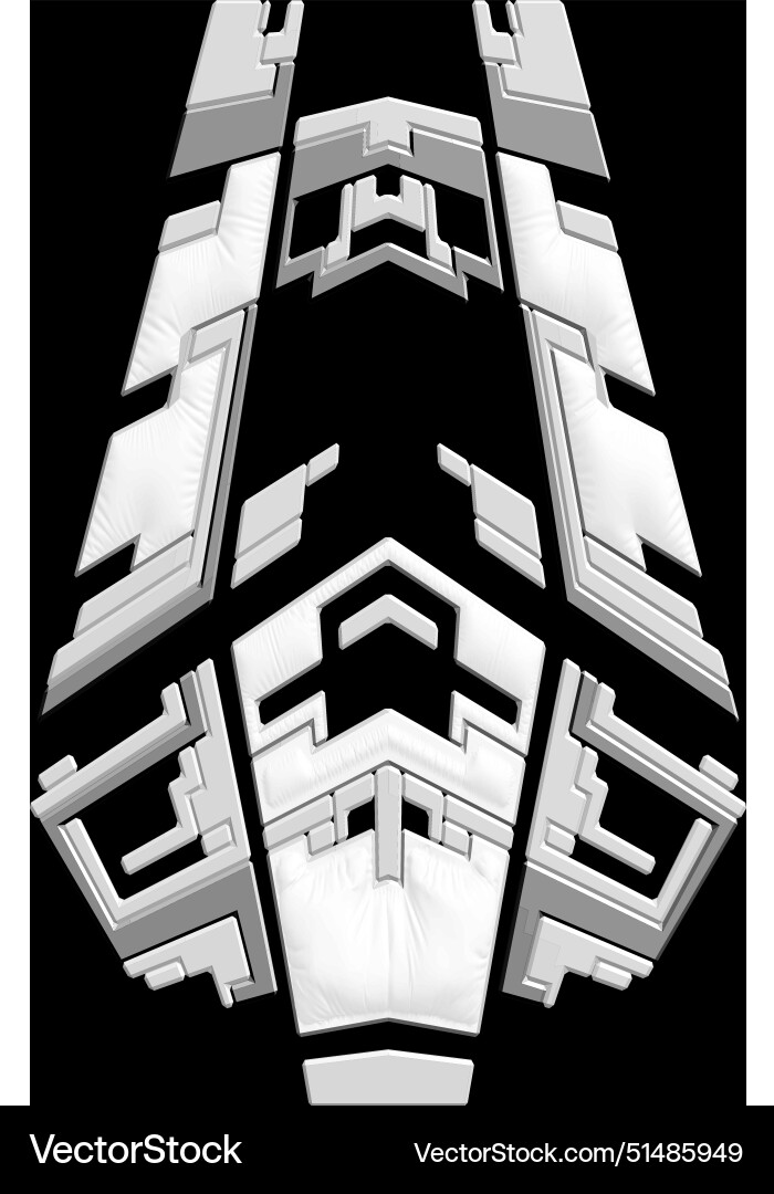 Abstract of 3d elements hi-fi Royalty Free Vector Image