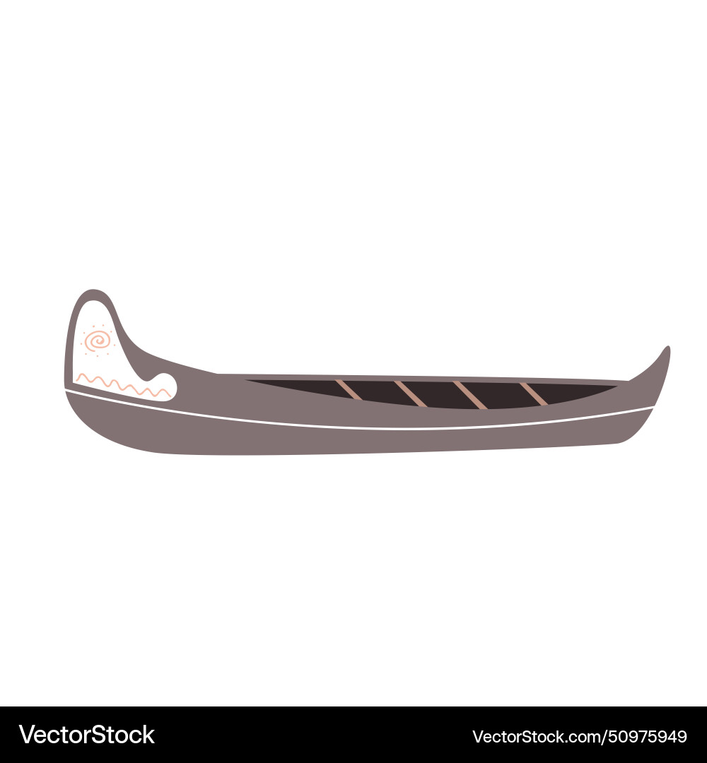 Canoe of a isolated Royalty Free Vector Image - VectorStock