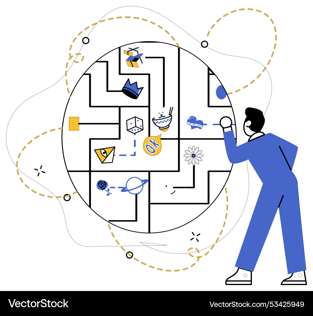 Corporate vision mission-focused planning is map Vector Image