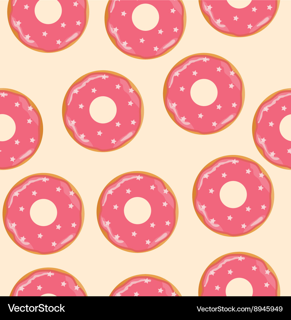Donuts pink Royalty Free Vector Image - VectorStock