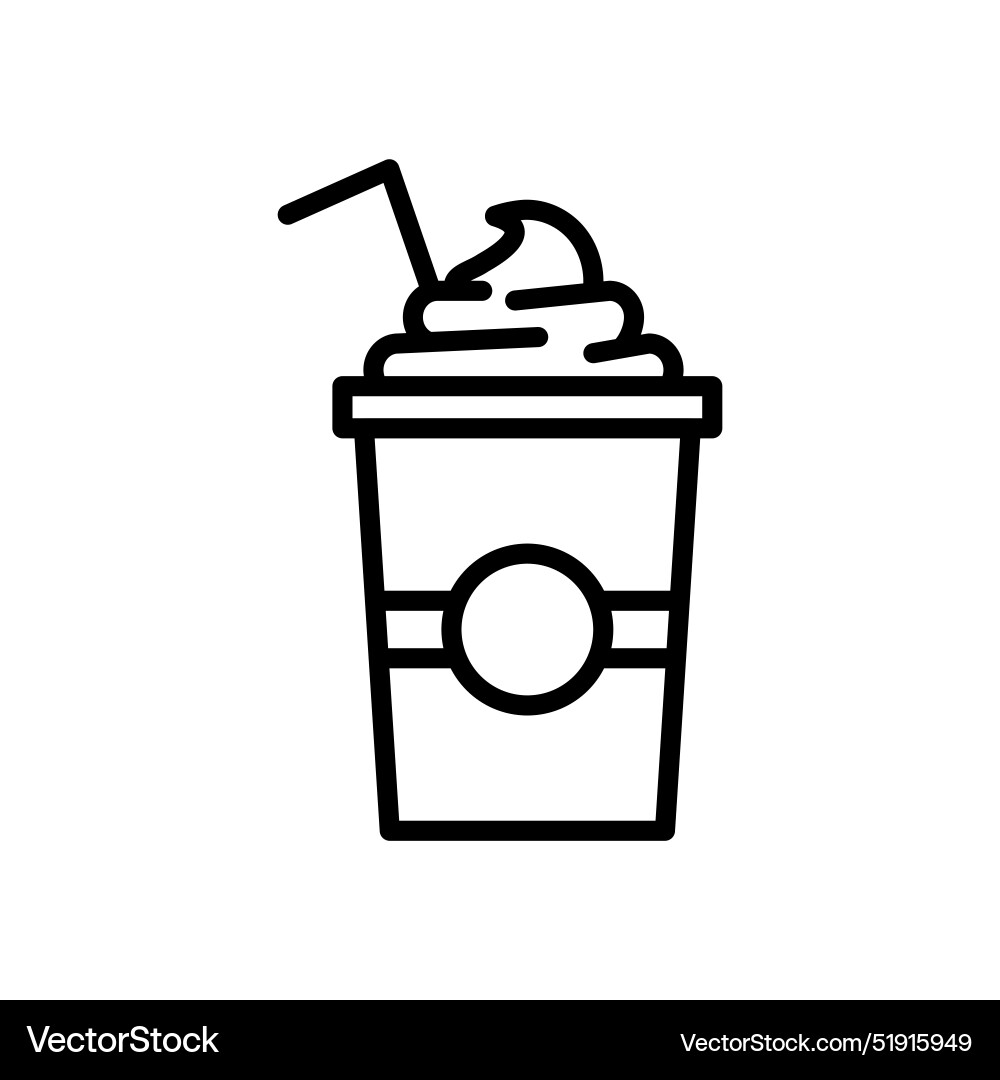 Frappe icon set iced coffee beverage for culinary Vector Image