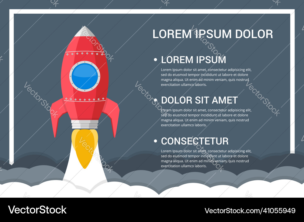 Rocket launch Royalty Free Vector Image - VectorStock