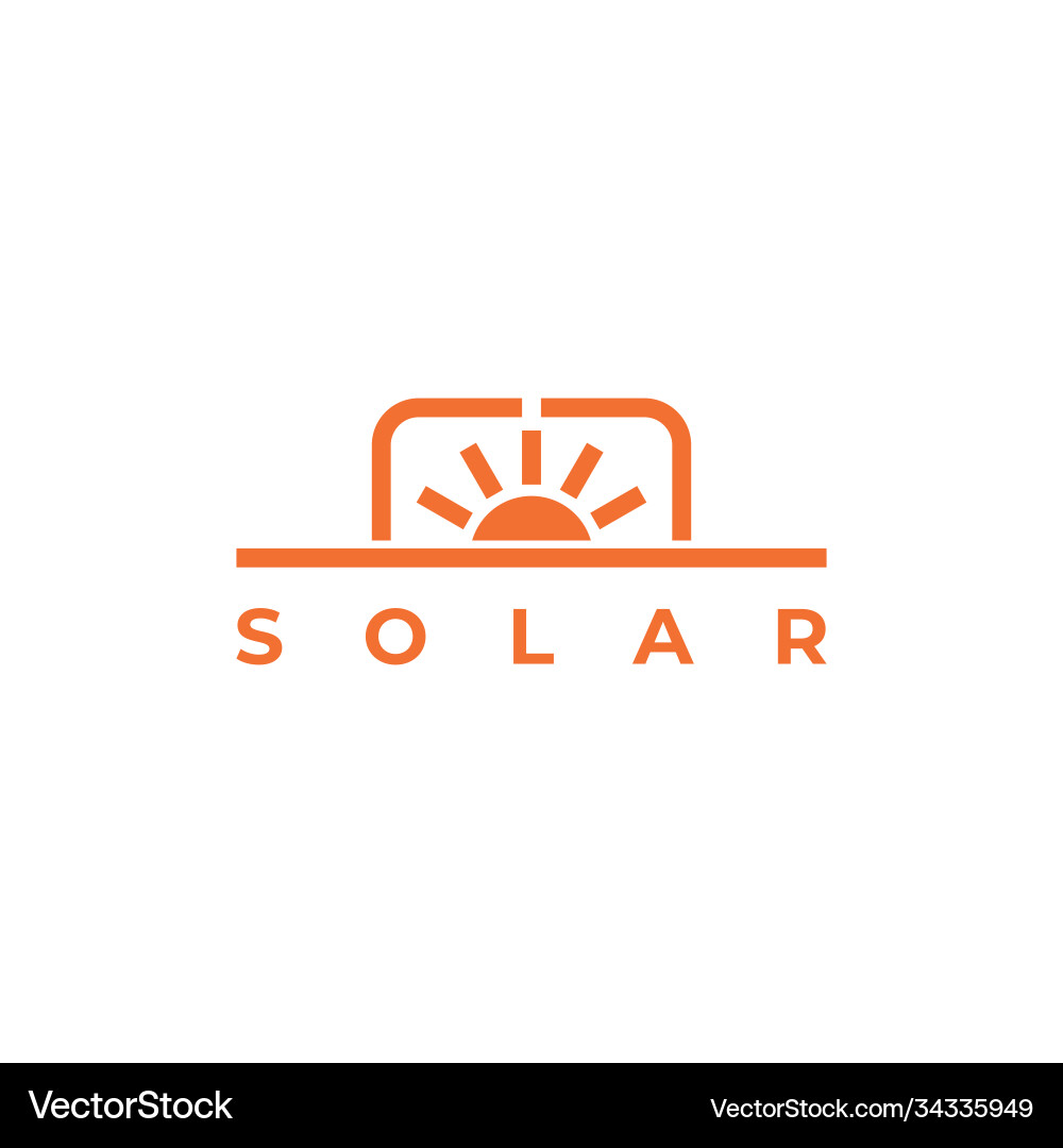 Solar logo design inspiration Royalty Free Vector Image