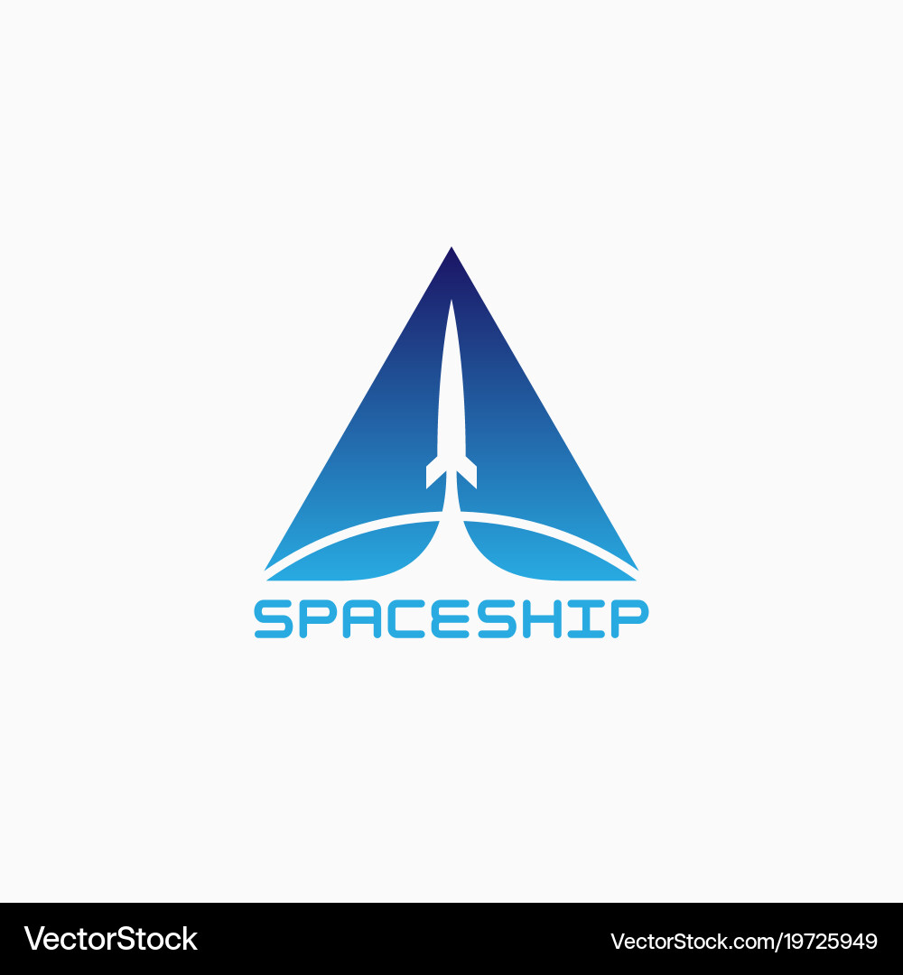 Spaceship logo Royalty Free Vector Image - VectorStock