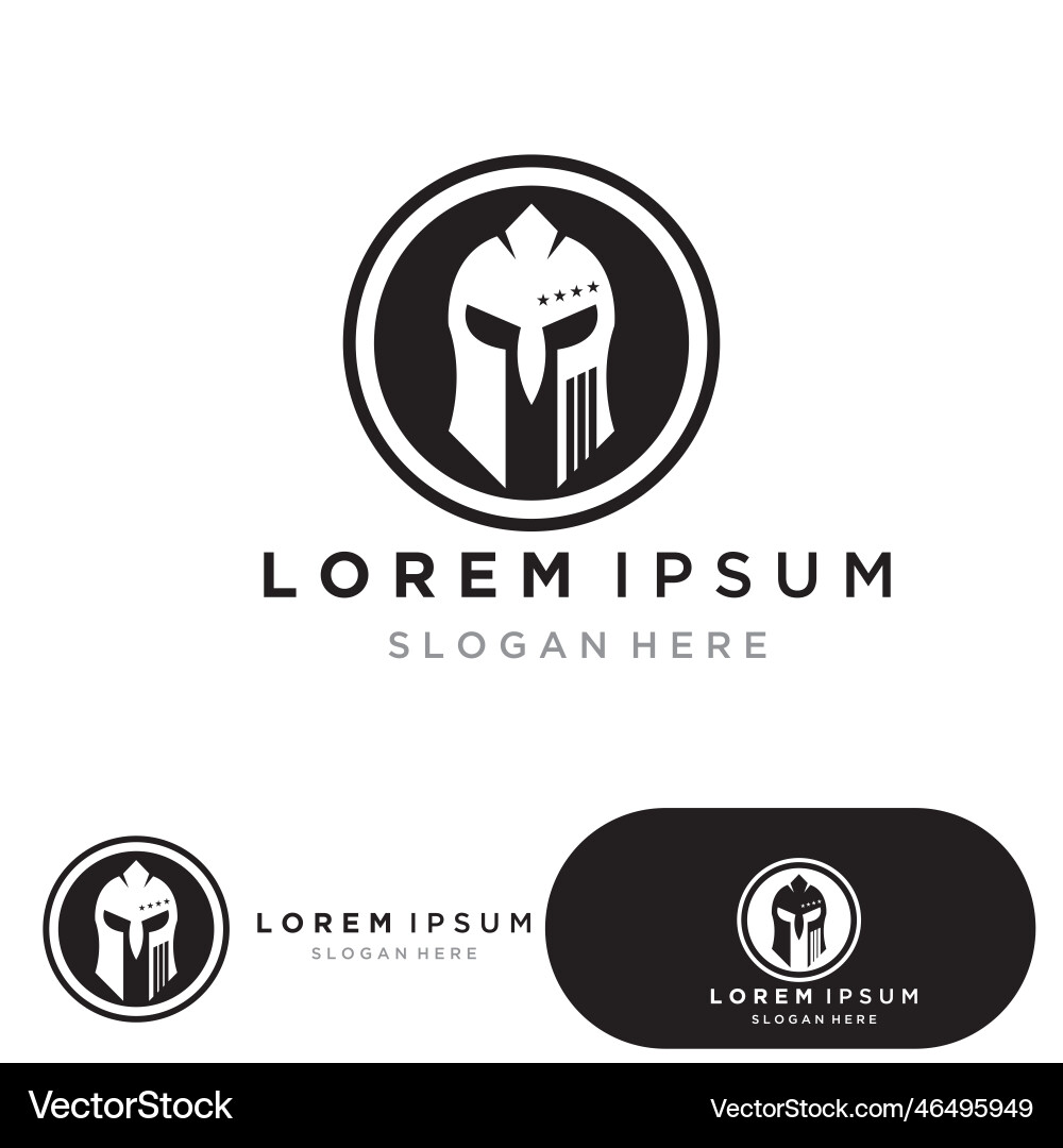 Spartan logo icon designs Royalty Free Vector Image