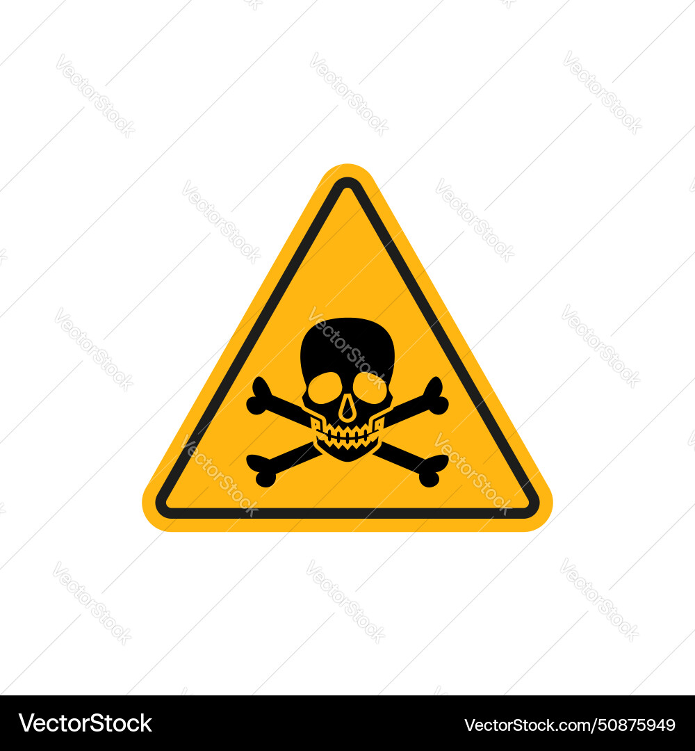 Toxic sign icon set danger caution poison Vector Image