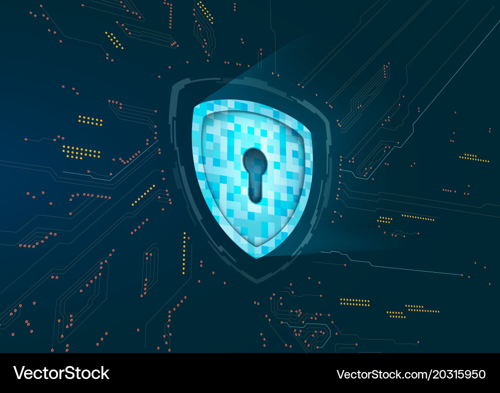 Abstraktes Techno futuristic Schirm Lizenzfreier Vektor