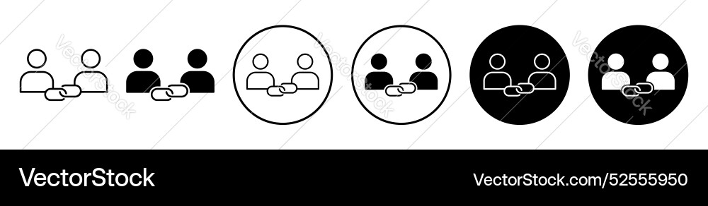 Affiliate link icon set on white background Vector Image