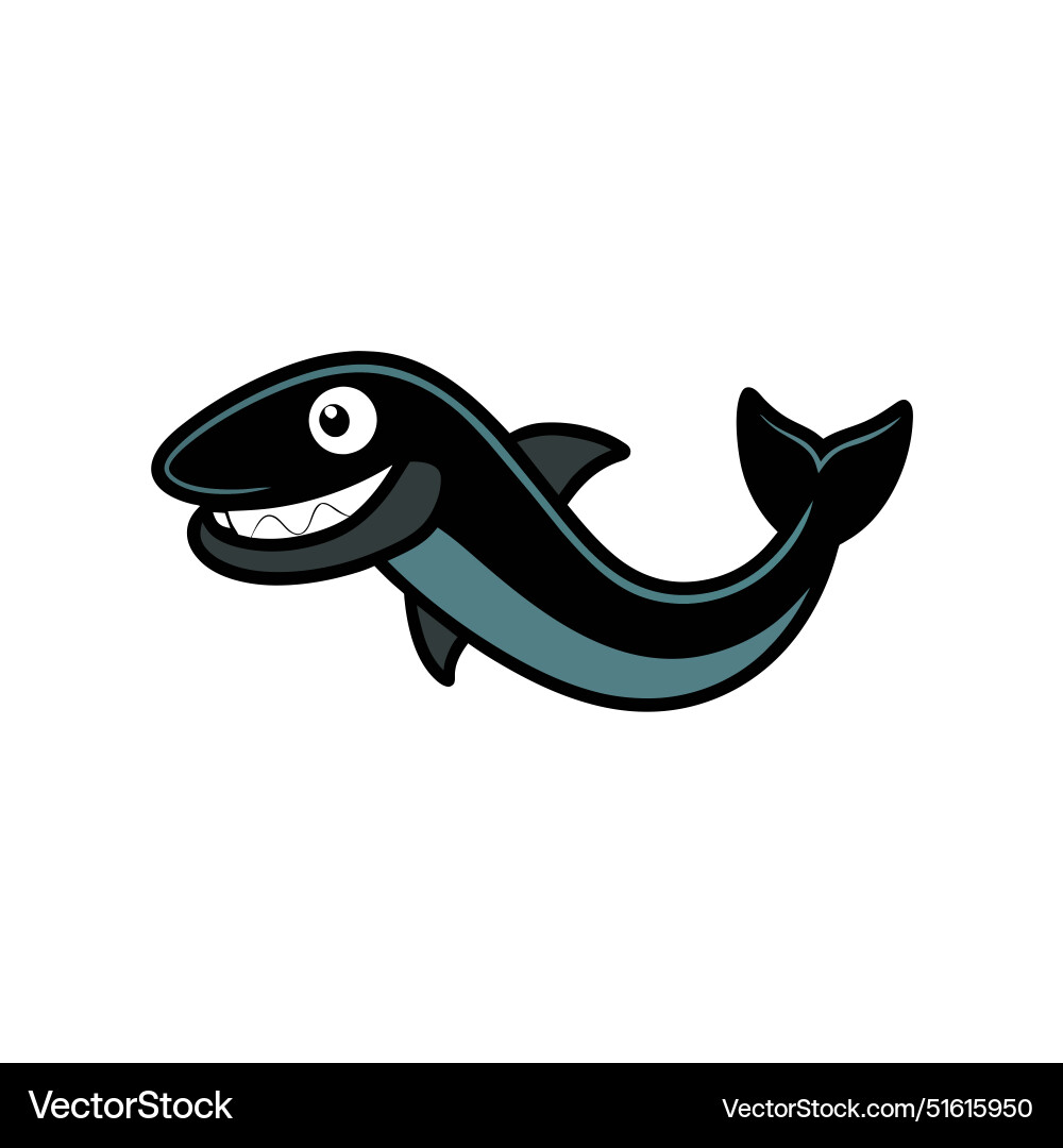 Black dragonfish smiles icon Royalty Free Vector Image