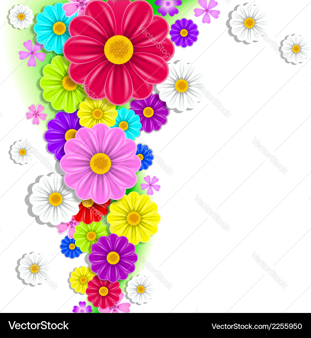 Bright flowers Royalty Free Vector Image - VectorStock