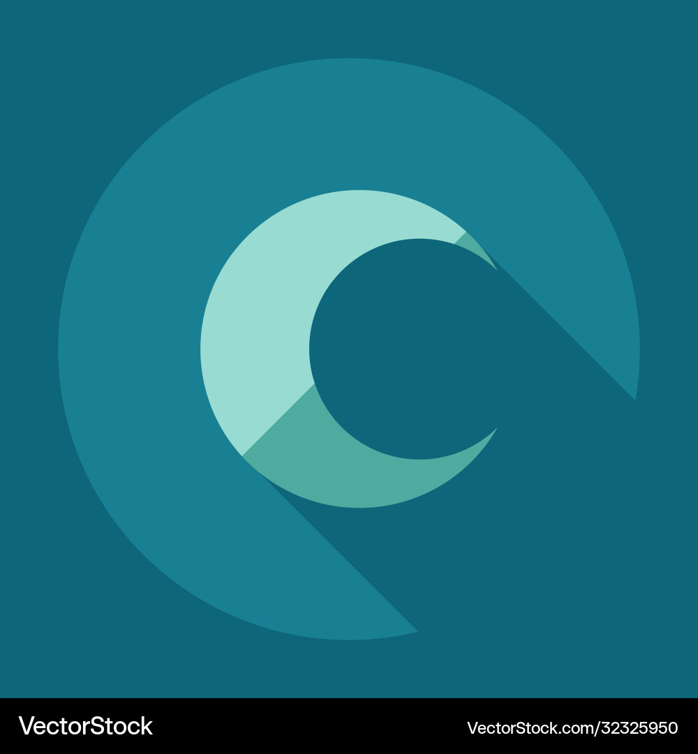 Flat modern design with shadow icons moon Vector Image