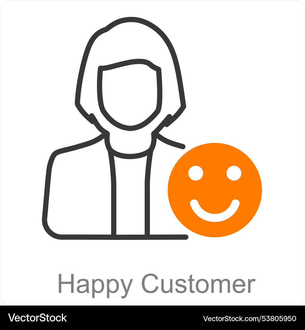 Happy customer Royalty Free Vector Image - VectorStock