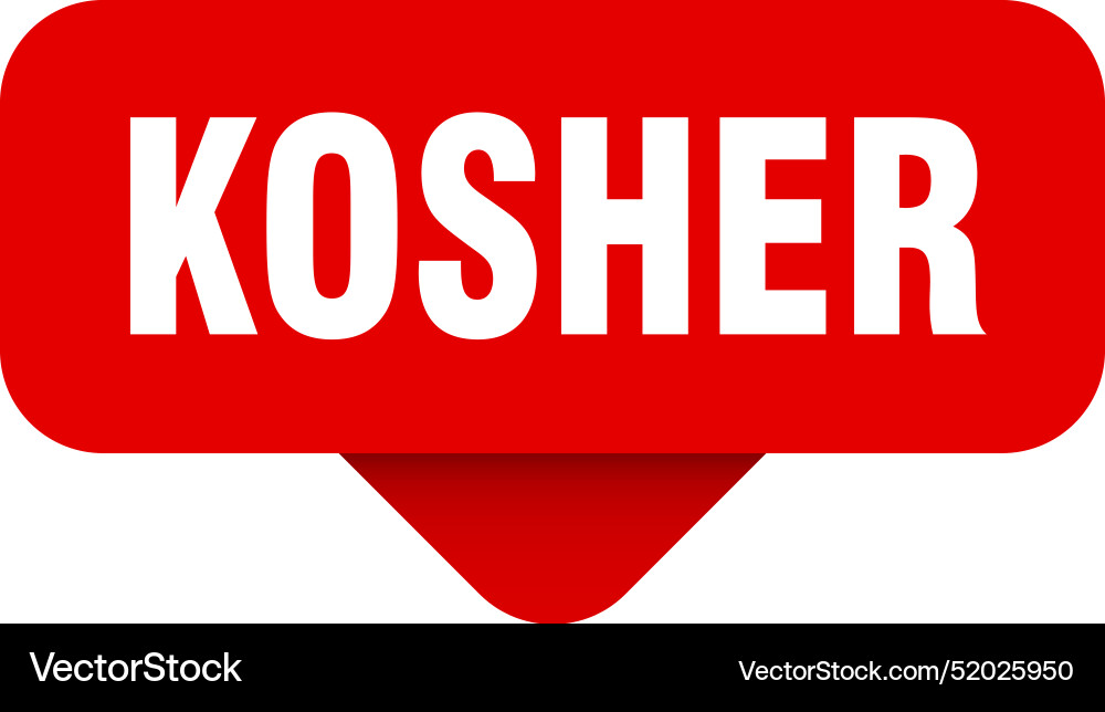 Kosher sticker sign on transparent Royalty Free Vector Image