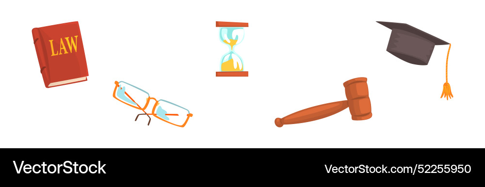 Lawyer profession object and different attribute Vector Image