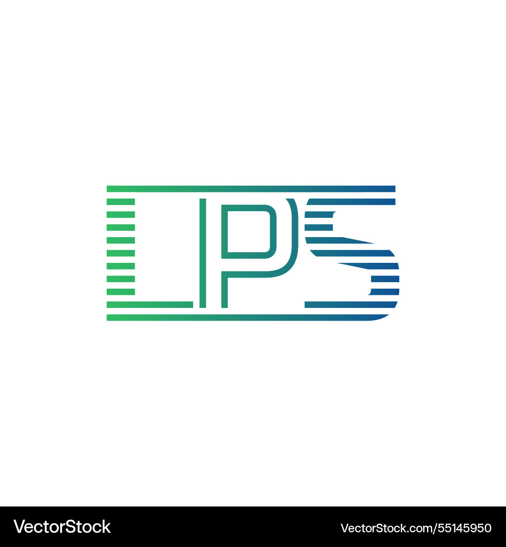 Modern lps logo design letter minimalist Vector Image