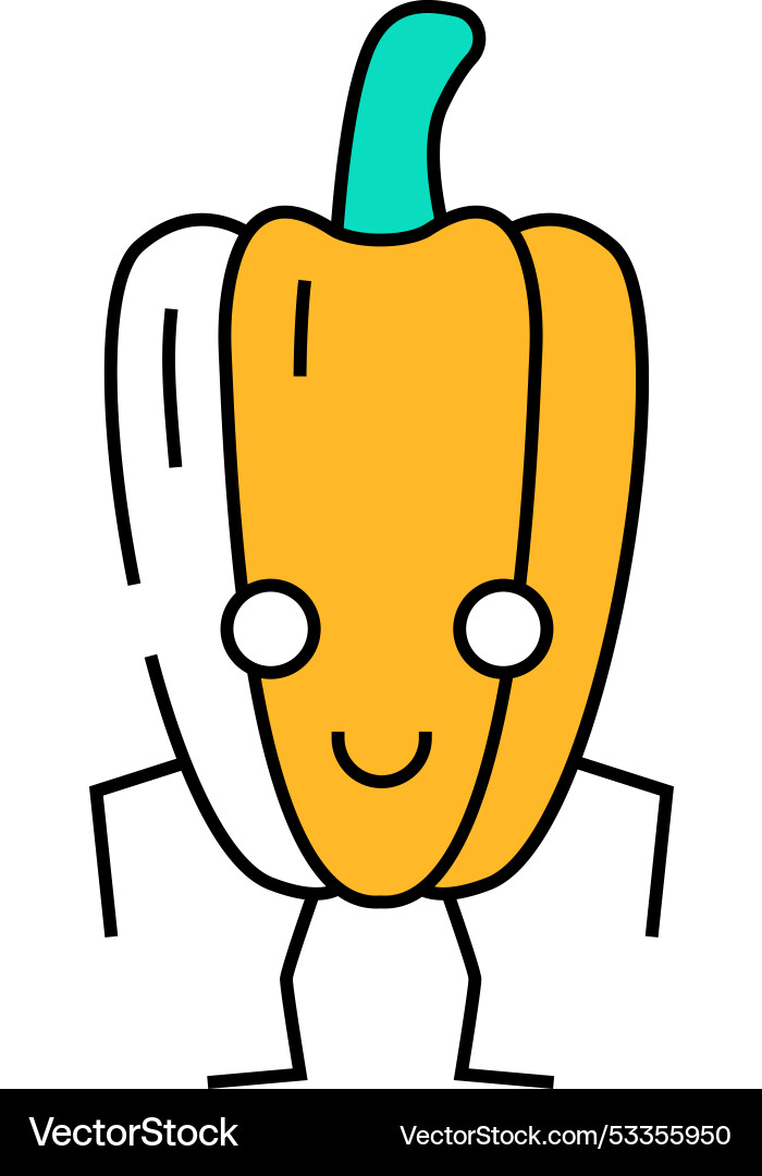 Pepper character icon color Royalty Free Vector Image