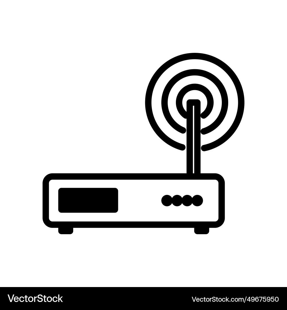 Router line icon logo Royalty Free Vector Image